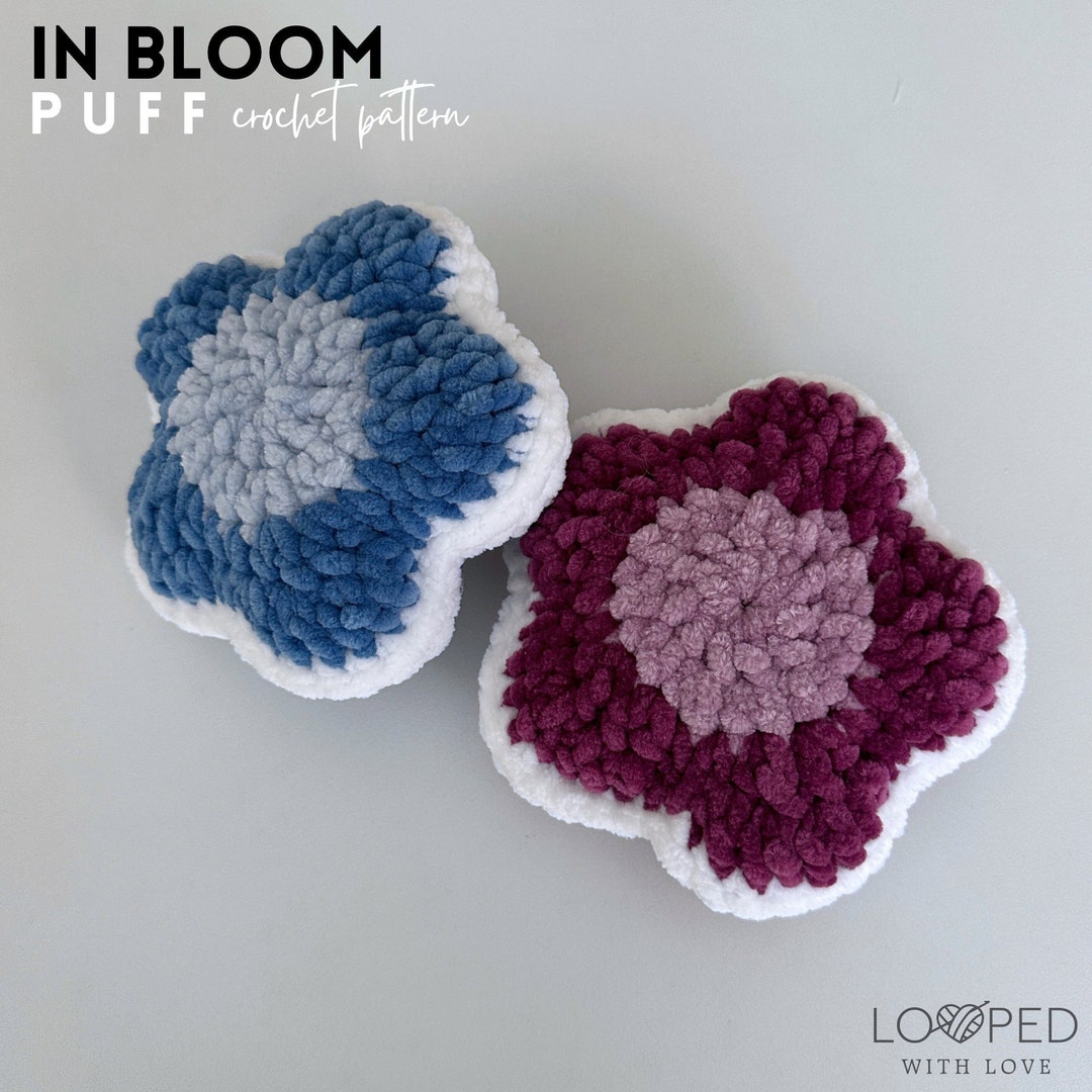 In Bloom Puff CROCHET PATTERN ONLY, Crochet Flower Pattern, Crochet ...