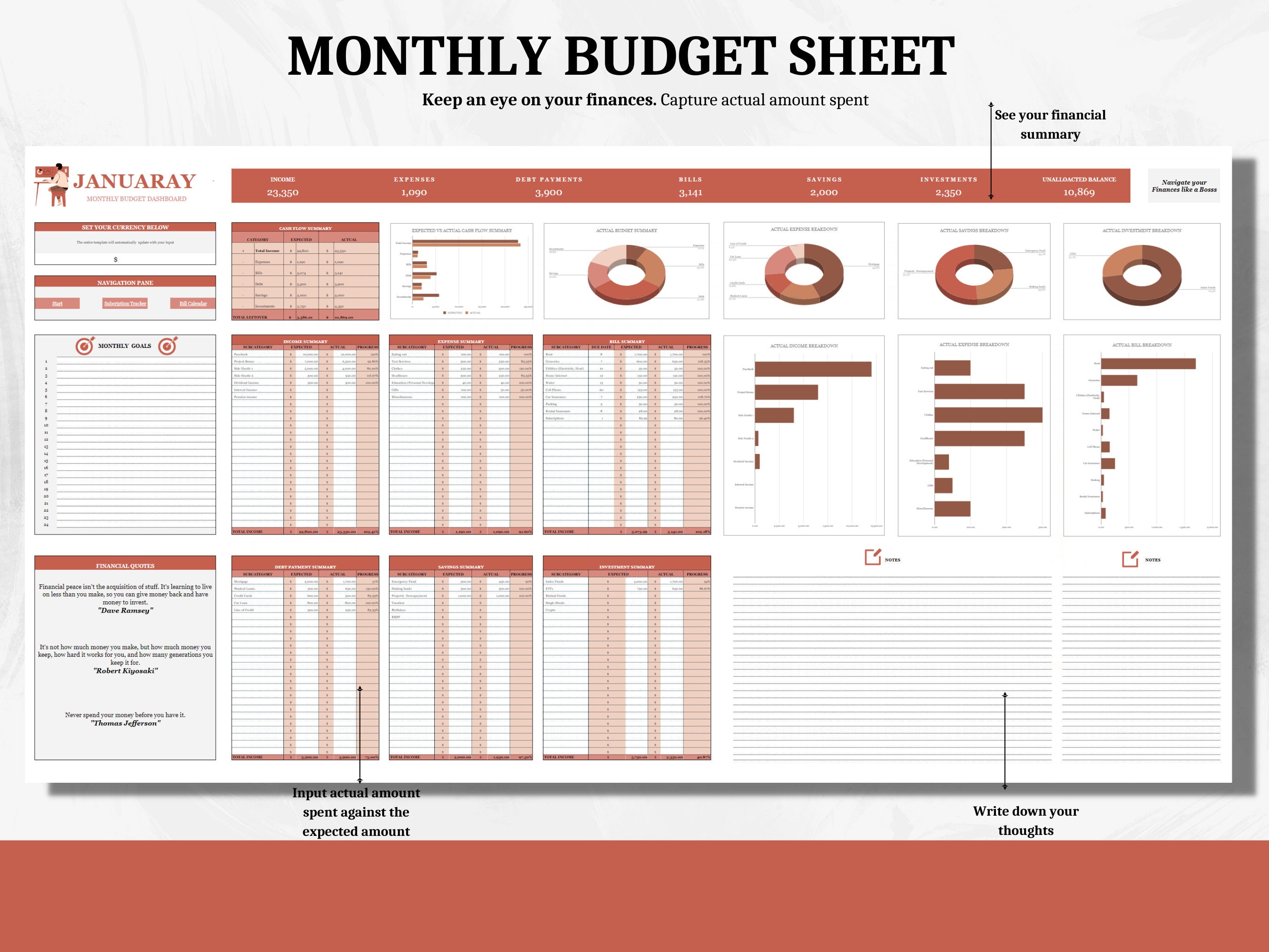 Monthly Budget Spreadsheet Google Sheets Budget Template Expense ...