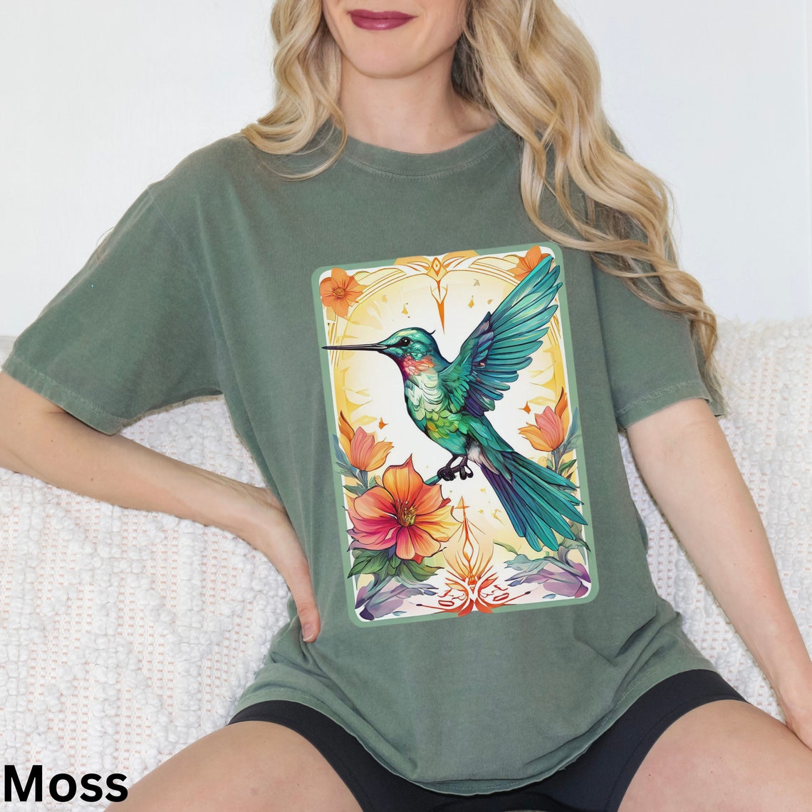 The Hummingbird Tarot Shirt, Floral Bird Cottagecore Tshirt, Love and ...