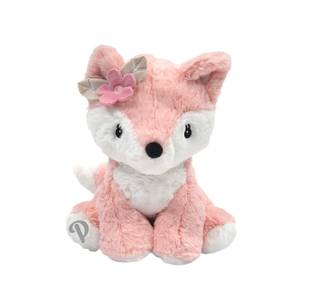 Personalized Pink Fox Plush - Etsy