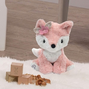 Personalized Pink Fox Plush - Etsy