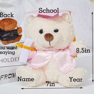Custom Graduation Bear Personalized Graduation Bear Graduation Gift Set ...