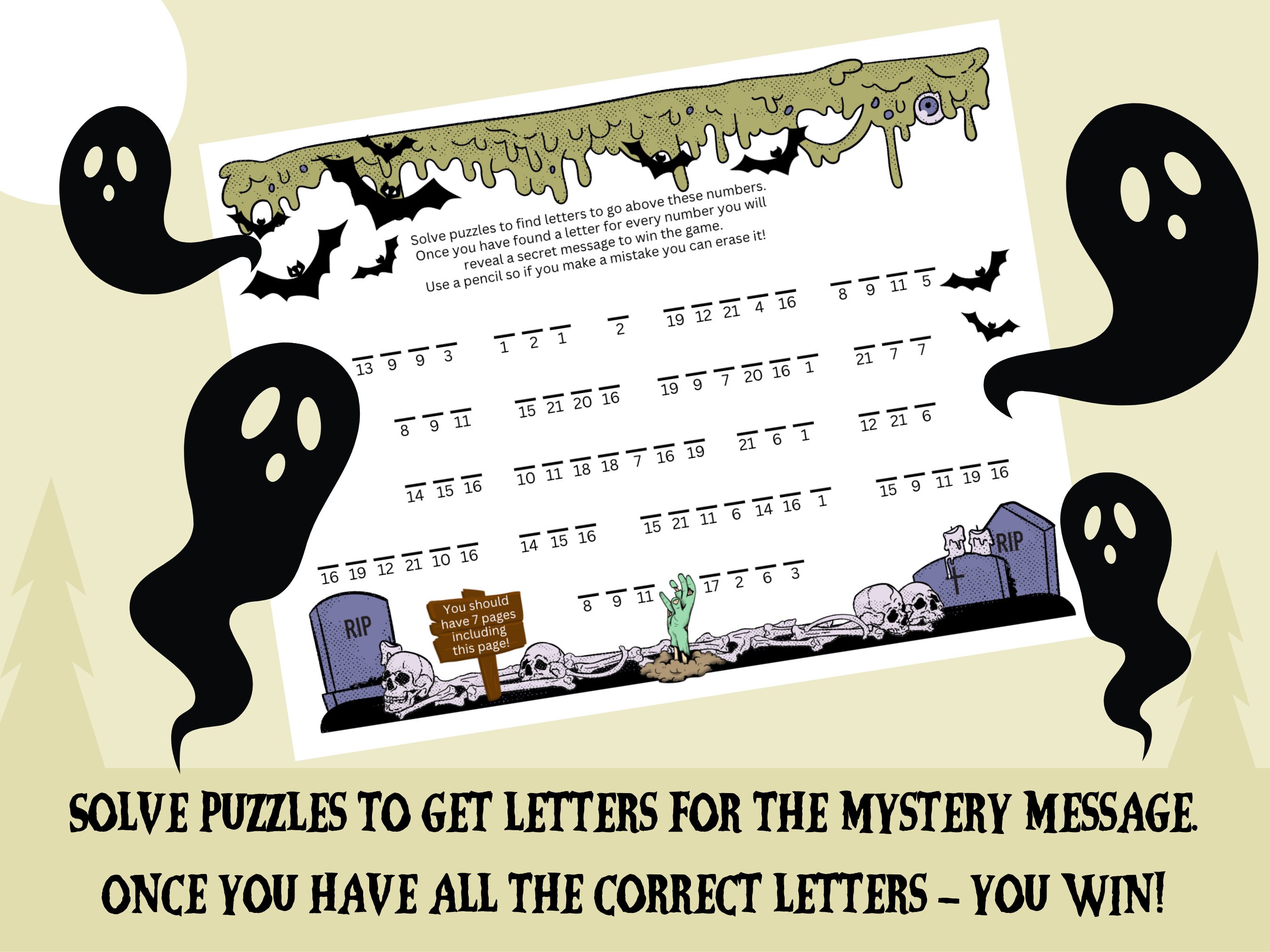 Halloween Haunted House Escape Room Game for Kids (printable) - Etsy