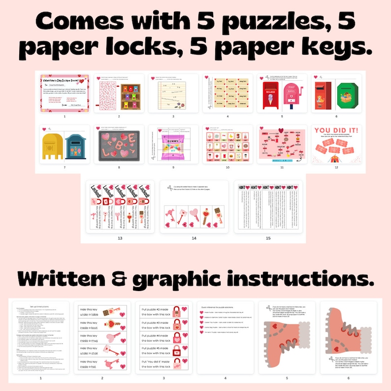 Valentine's Day Escape Room: Printable Kids & Family Game (PDF) - Etsy