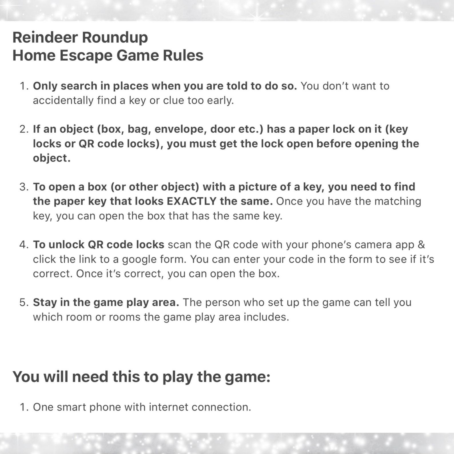 Christmas Escape Room: Reindeer Roundup, Printable Family Game (PDF) - Etsy