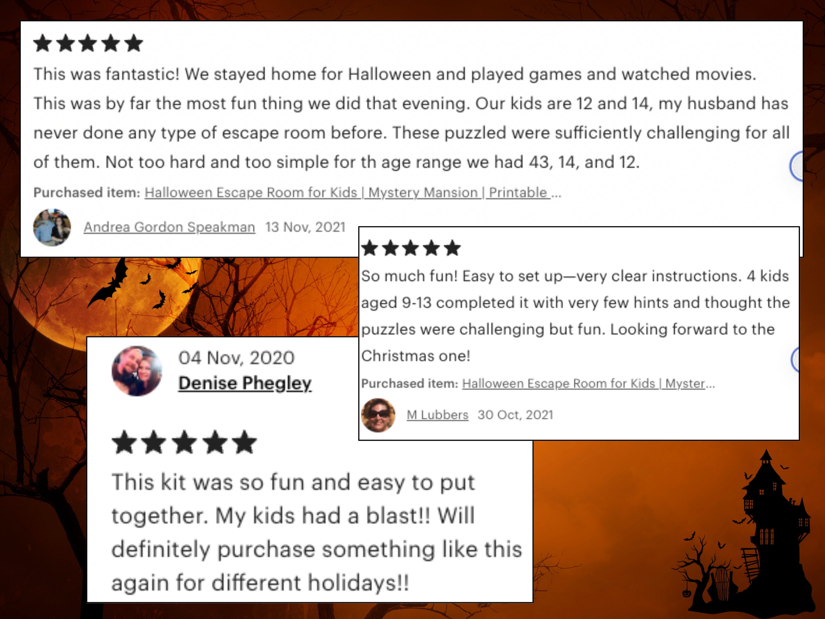 Halloween Escape Room: Mystery Mansion Printable Game (digital Download ...