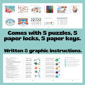 Winter Escape Room for Kids: Printable Family Game (ages 5-8) - Etsy