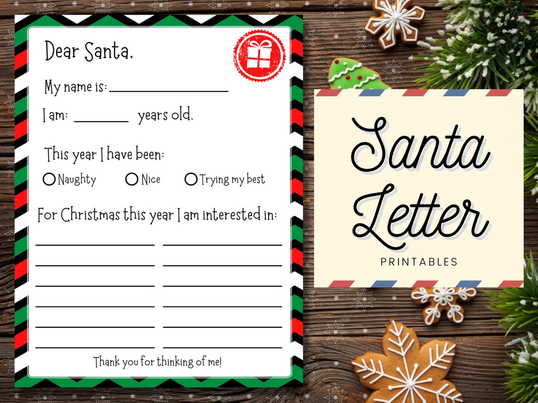 Carta de Santa, Querida Carta de Santa, Lista de deseos de Navidad ...