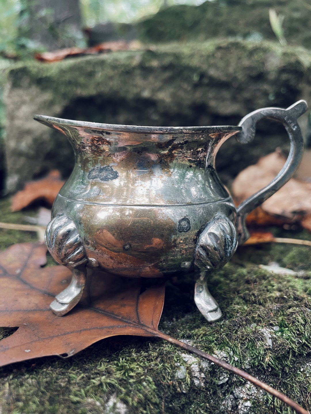 Tiny Cauldron Vintage Silver Plated Mini Footed Milk or Cream - Etsy