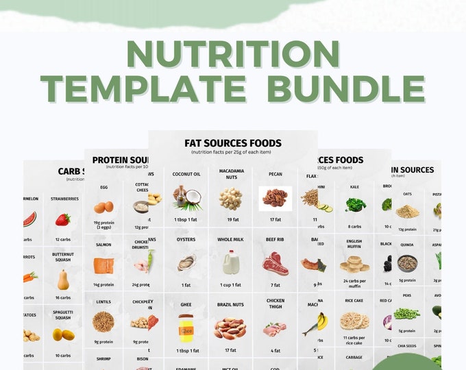 High Protein Foods Reference Chart, PRINTABLE / INSTANT DOWNLOAD. for a ...
