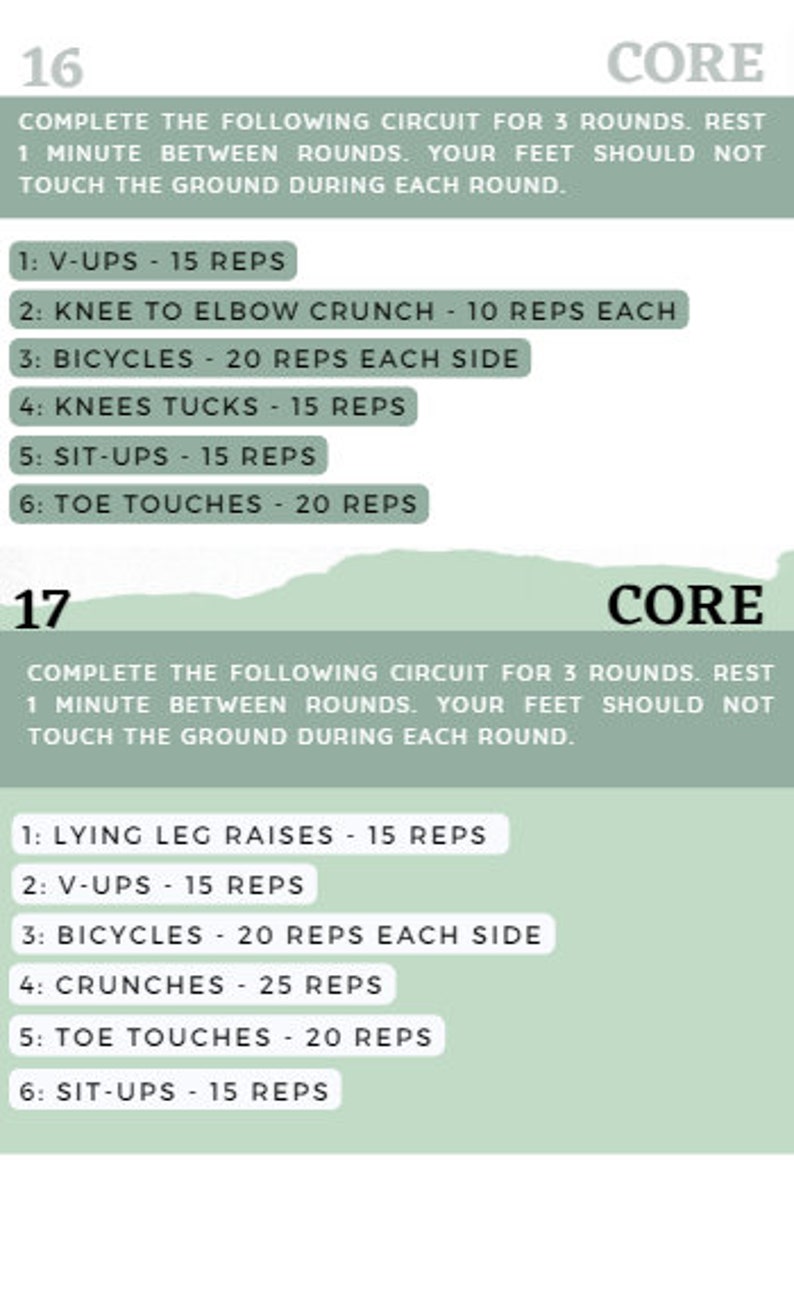 Ab Workouts - Abs Circuits - No Equipment - Home Workout - Bodyweight ...
