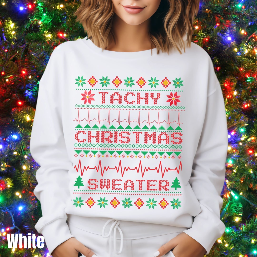 Medical Surgical Telemetry RN Ugly Christmas Sweater Nurse Tele Tech ...