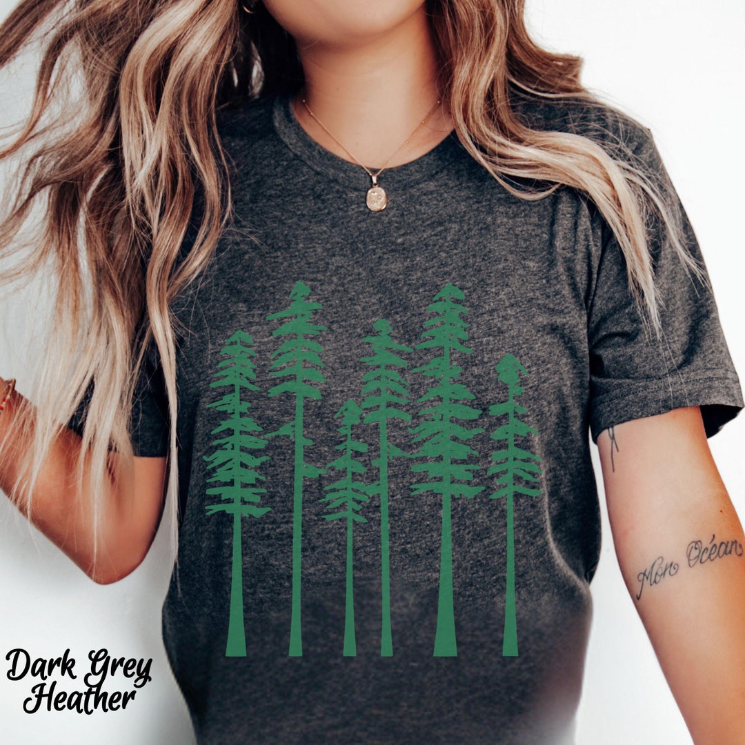 Forest Trees T-shirt: Minimalist Outdoors Adventure Tee - Etsy