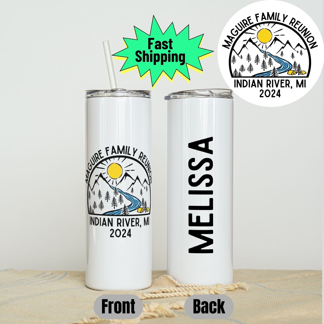 Personalized Family Reunion Tumblers: Custom Camping Trip Tumbler Gift ...
