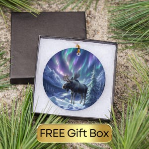 Northern Lights Ornament, Mountain Forest Nature Lover Ornament ...