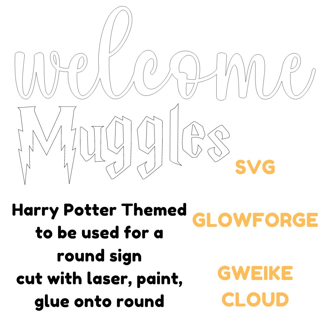 Welcome Muggles: Magical Wizard Themed SVG for Glowforge Digital ...