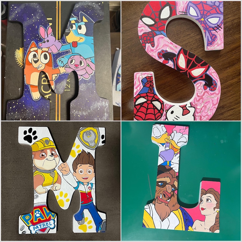 Custom Character Letters - Etsy
