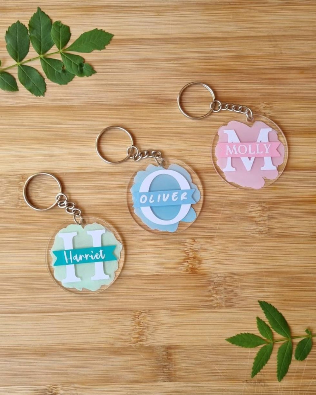 Personalised Acrylic Pastel Keyring Keychain Bagtag - Etsy Australia