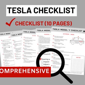 Tesla Model Y Juniper Delivery Checklist 2025 - Etsy