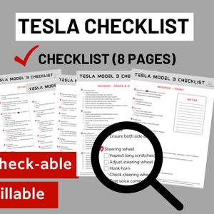 Tesla Model 3 Delivery Checklist 2024 - Etsy