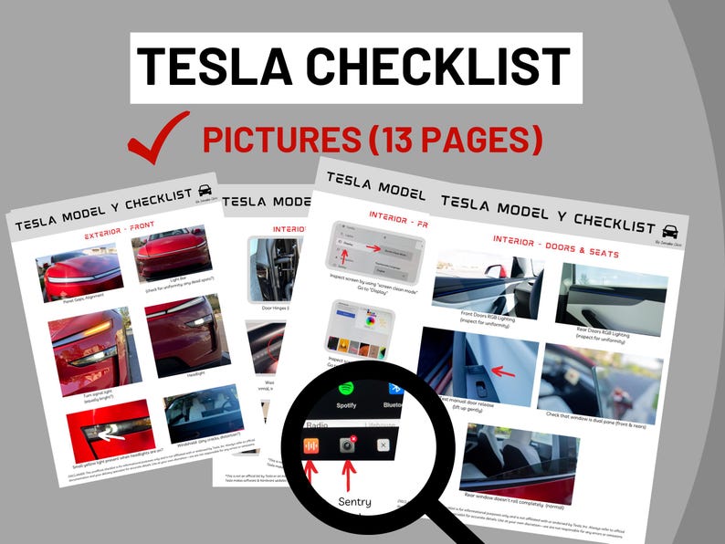 Tesla Model Y Juniper Delivery Checklist 2025 - Etsy