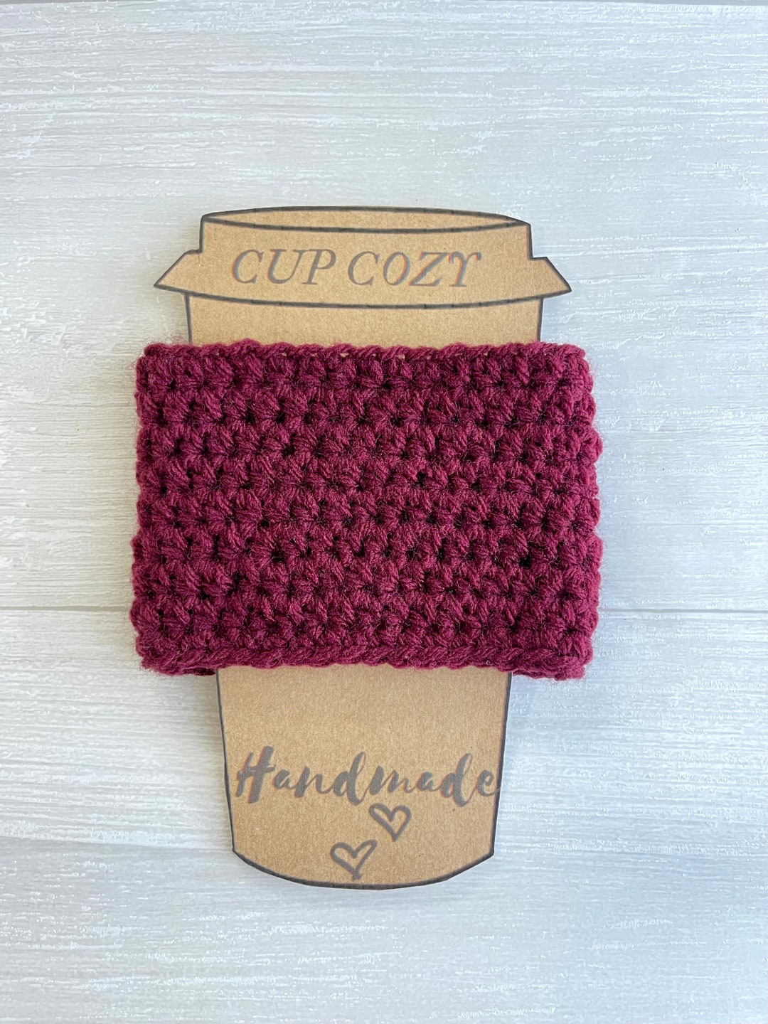 Handmade Crochet Coffee Cup Cozy/ Reusable/ Reusable Cup Cozy for Hot ...