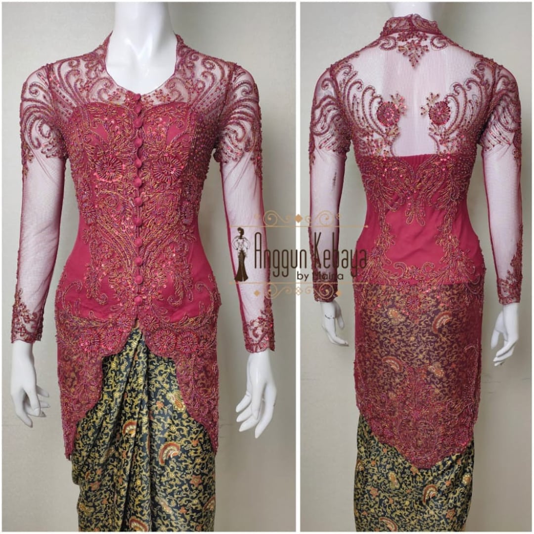 Kebaya Modern Casual Dress Long Kebaya Kebaya Bridesmaid - Etsy