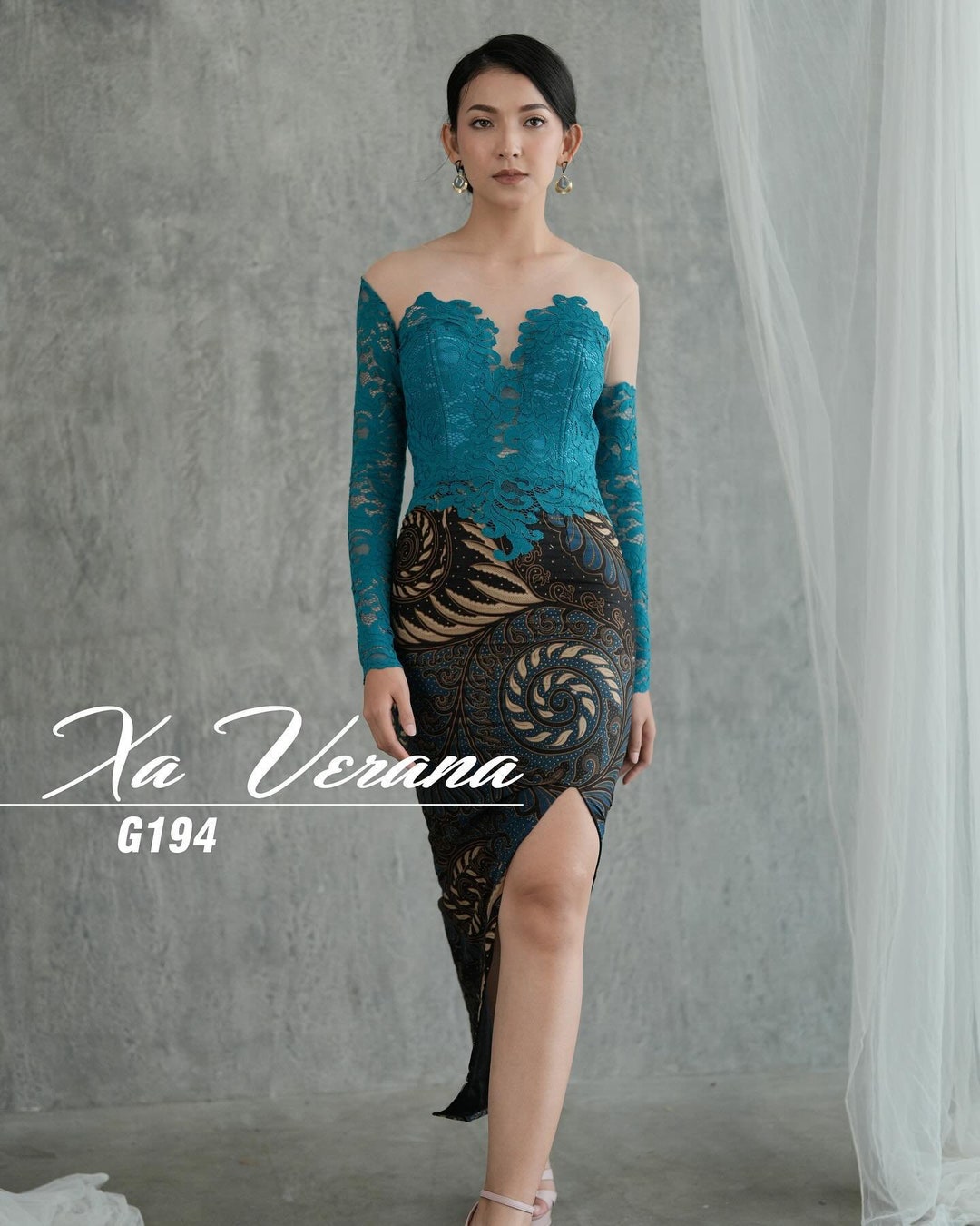 Luxury Batik Kebaya Dress: Custom Formal Event Gown - Etsy