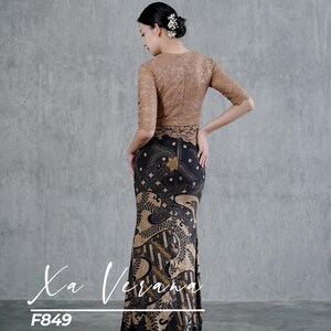 Kebaya Modern, Indonesian Formal Dress, Custom Brown Kebaya,brocade ...