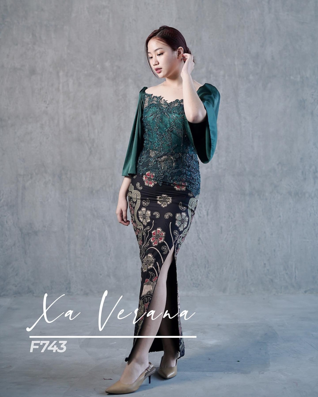 Emerald Green Dress Kebaya Modern Custom Kebaya Indonesian - Etsy