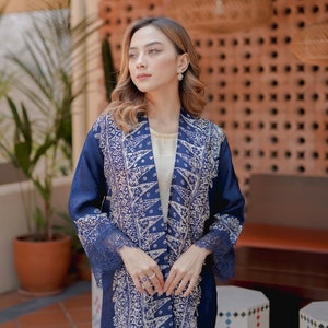 Batik Dress One Set, Loose Fit Batik, Batik Embossed Pattern, Outer ...