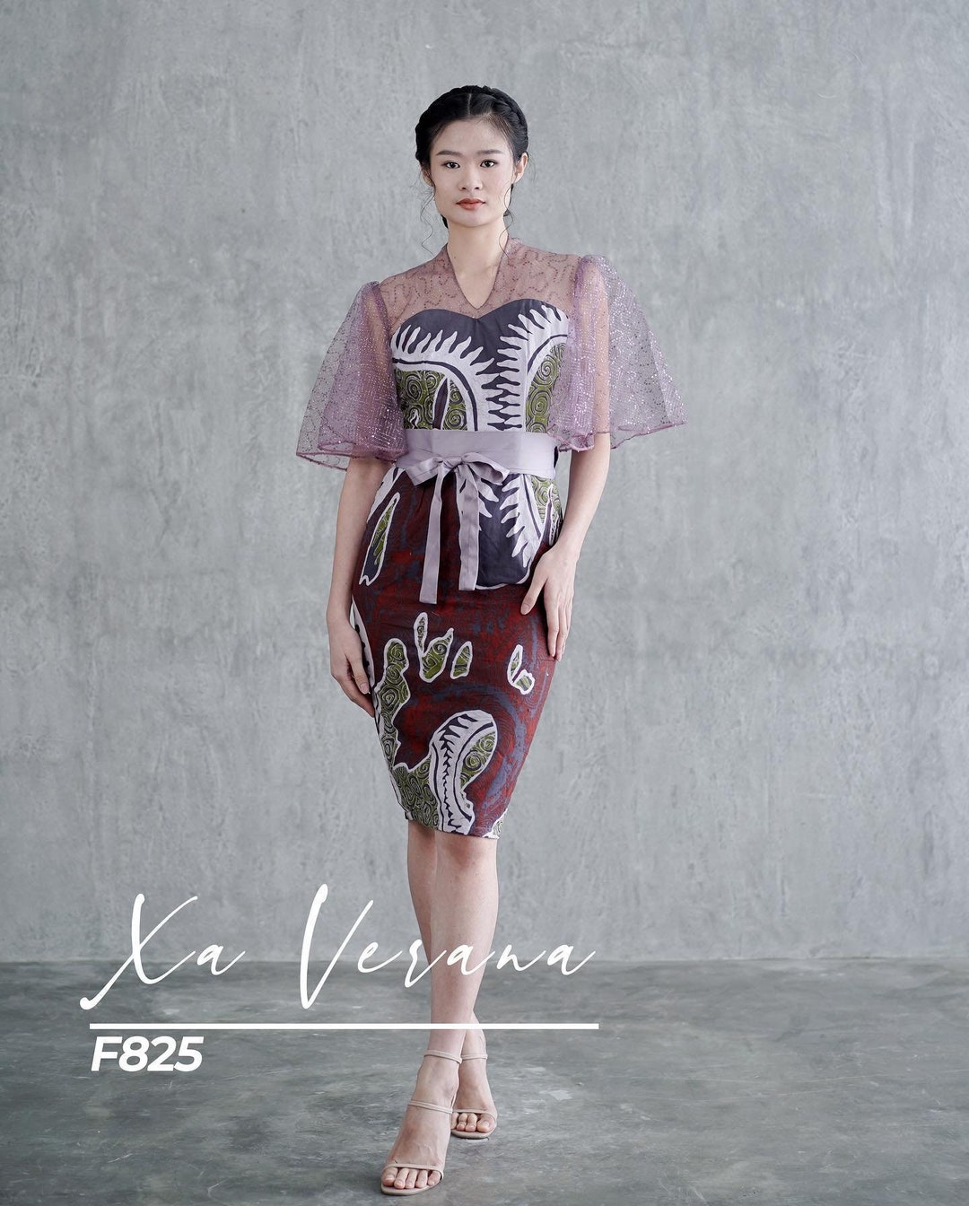 Custom Batik Dress, Batik Indonesia, Abstract Motif Dress, Custom ...