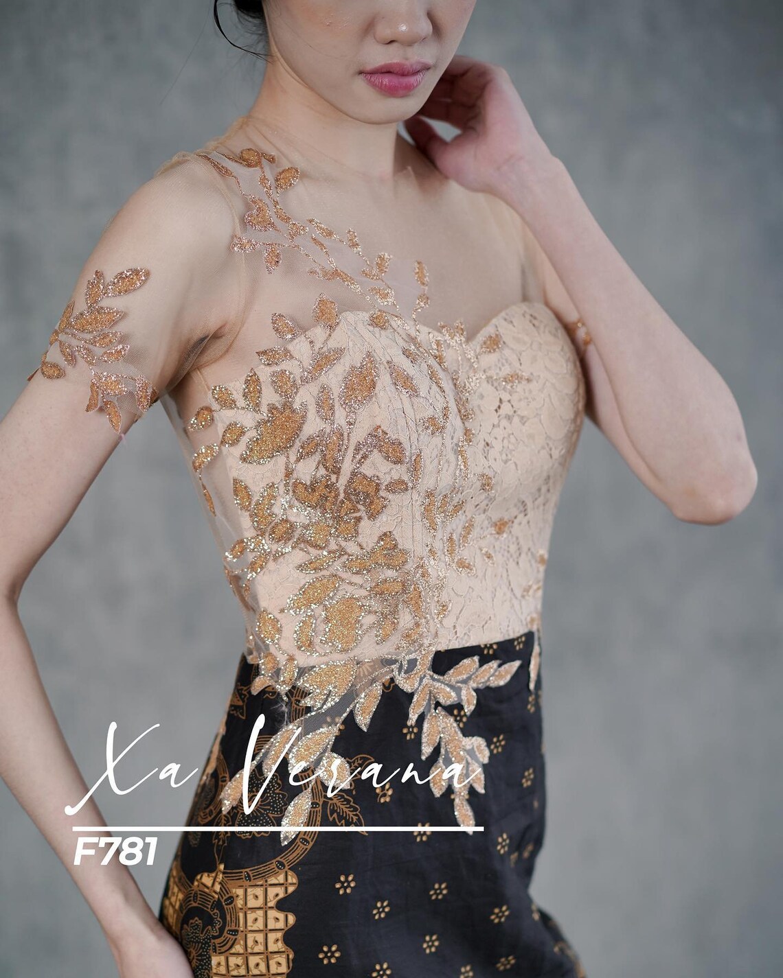 Kebaya for Bride, Personalized Bride Kebaya, Beige Kebaya Women Dress ...
