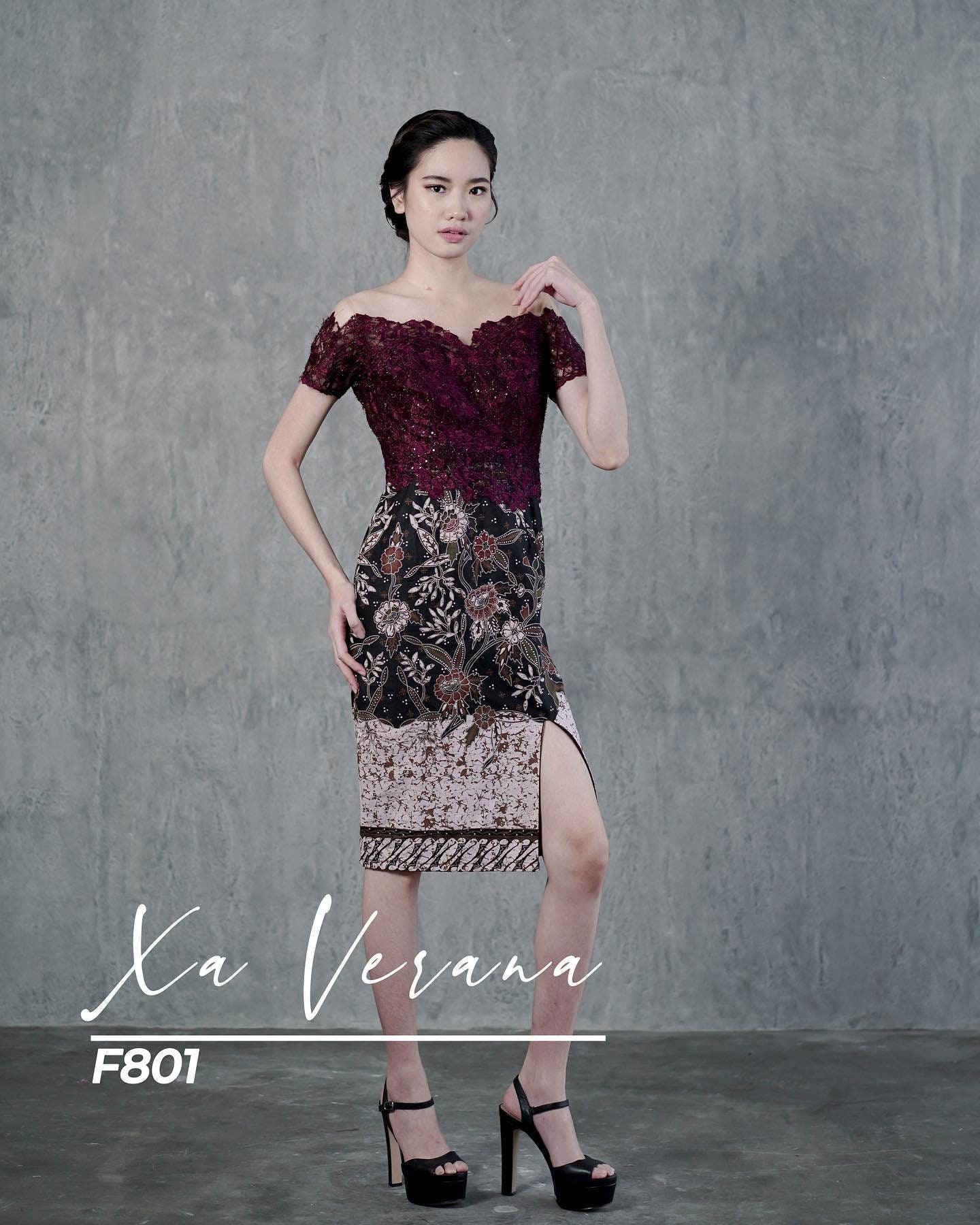 Kebaya Indonesia Modern off Shoulder Dress Women Red Dress - Etsy