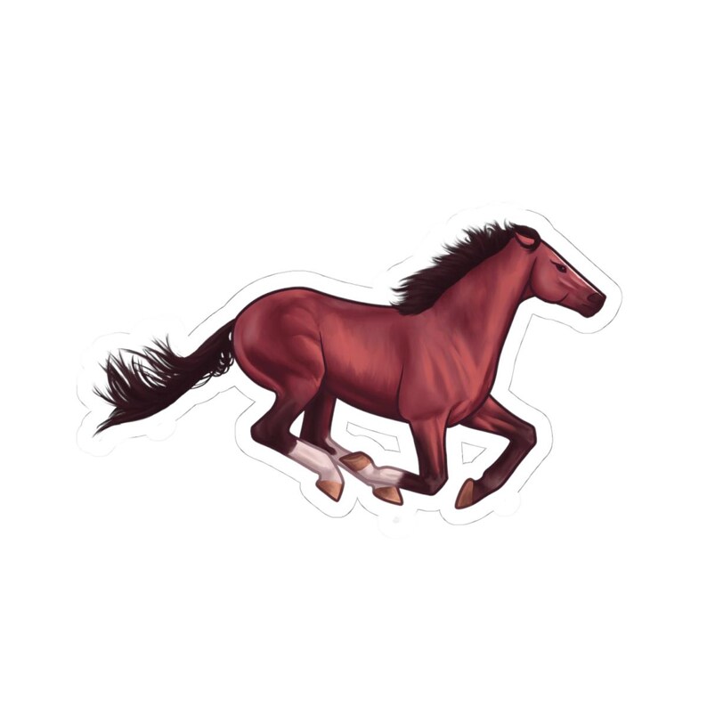 Horses in Motion- Gallop, Horse Art, Horse Lover, Equestrian, Sticker ...