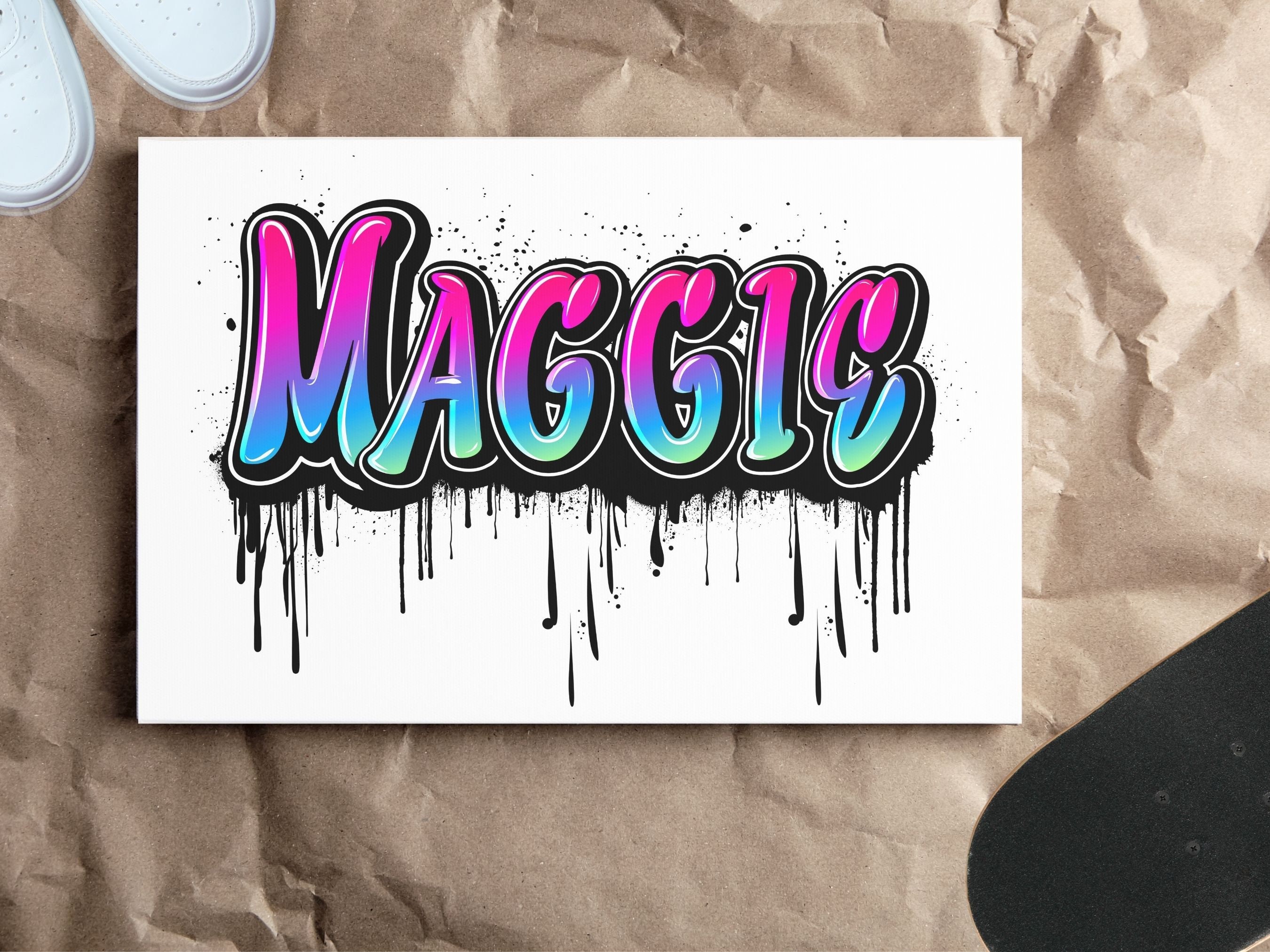 Custom Graffiti Name Wall Art Sign. Canvas or Poster Print. - Etsy