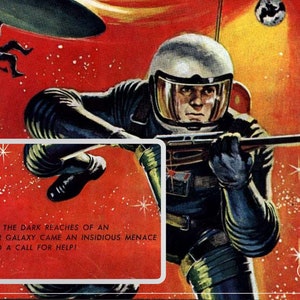 Vintage Pop Art Comic Book Large Canvas Wall Art. 1960s Space Age ...