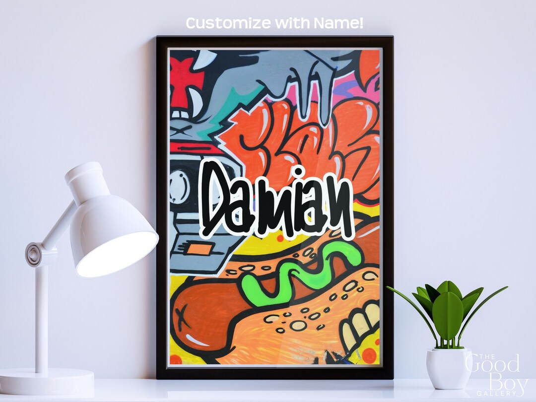 Personalized Name Graffiti Wall Art Print. Boys Girls - Etsy