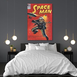 Vintage Pop Art Comic Book Large Canvas Wall Art. 1960s Space Age ...