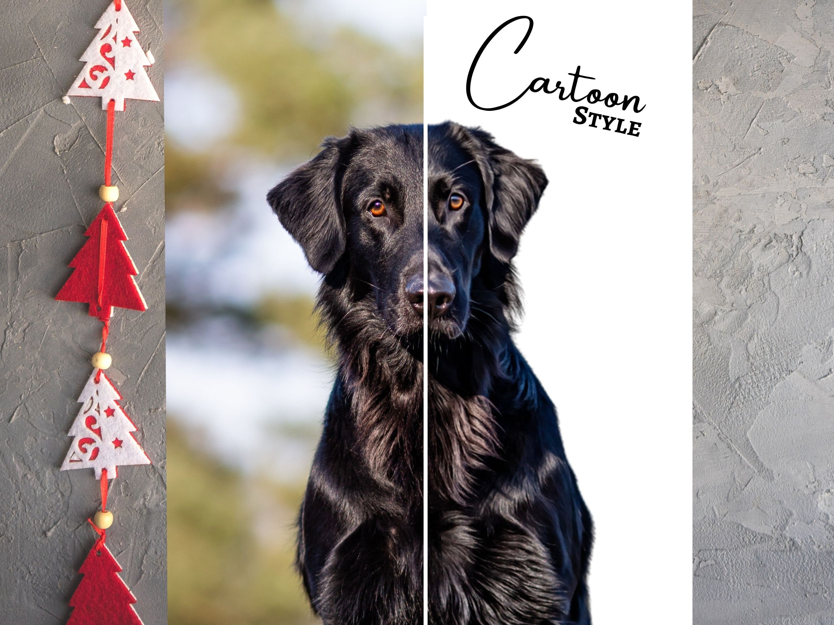 Custom Christmas Card of Pet. Simple Dog Holiday Card Made From Photo ...