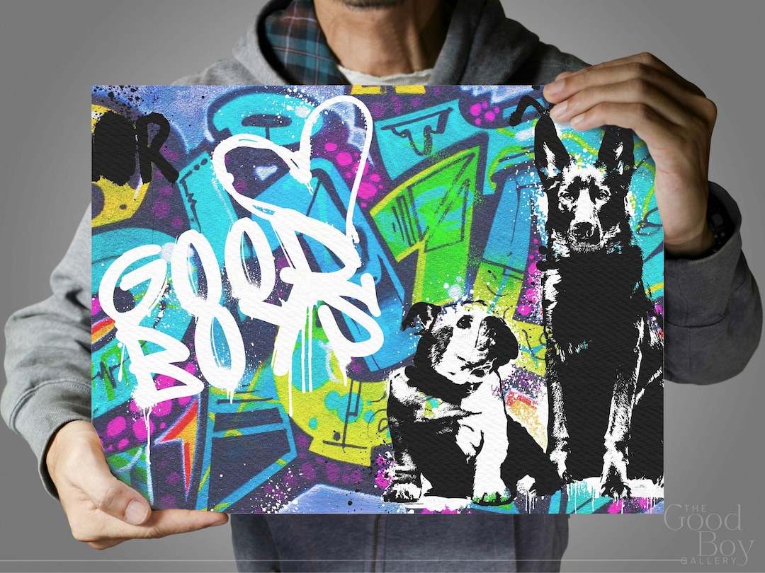 Custom Graffiti Art Portrait of Your Dog. Pop Art Graffiti Street Art ...