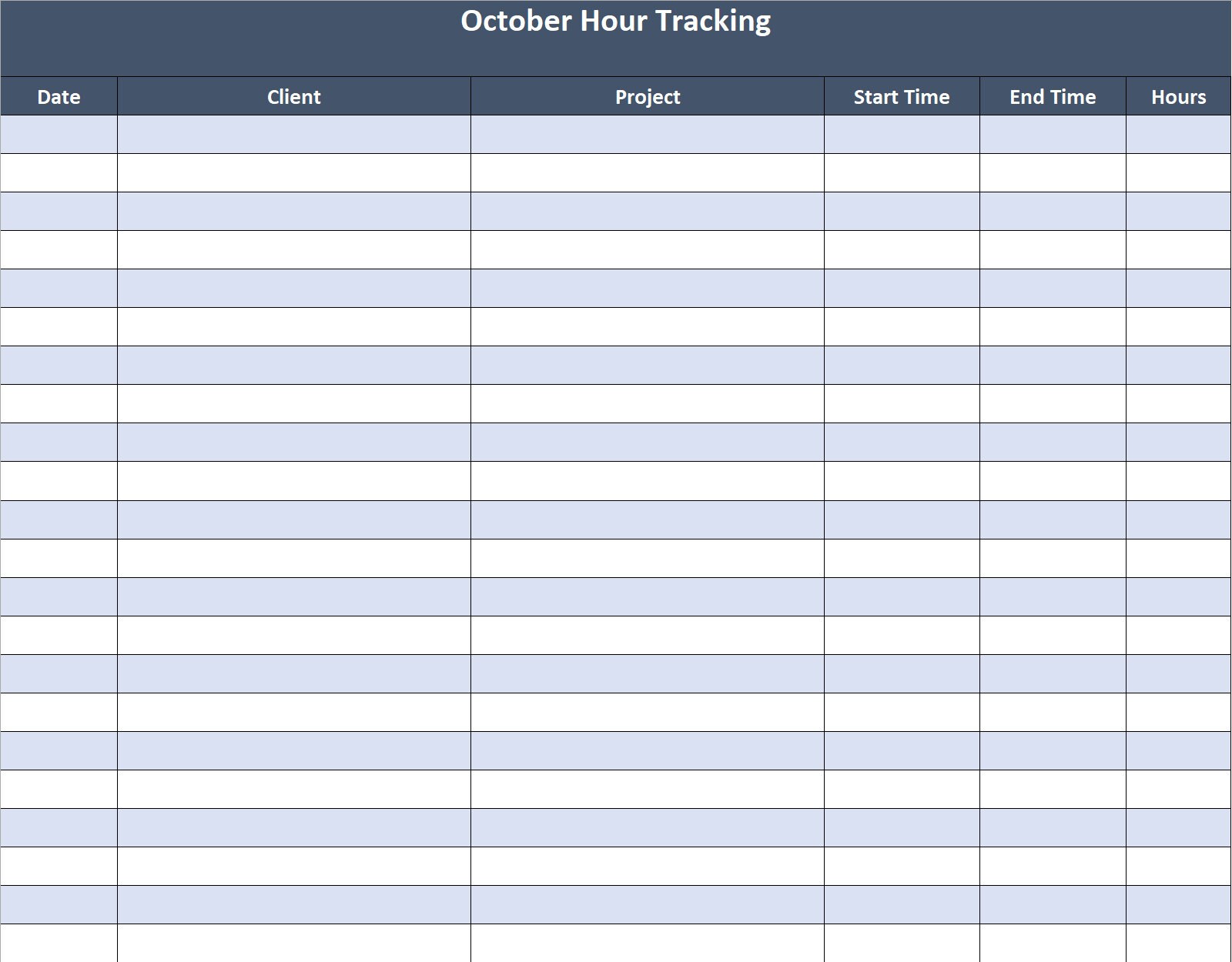 Freelance Monthly Hour Tracker With Timesheet Report Microsoft Excel