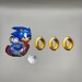 Sonic the Hedgehog & Gold Ring Fridge Magnet/keyring/wall Decoration ...