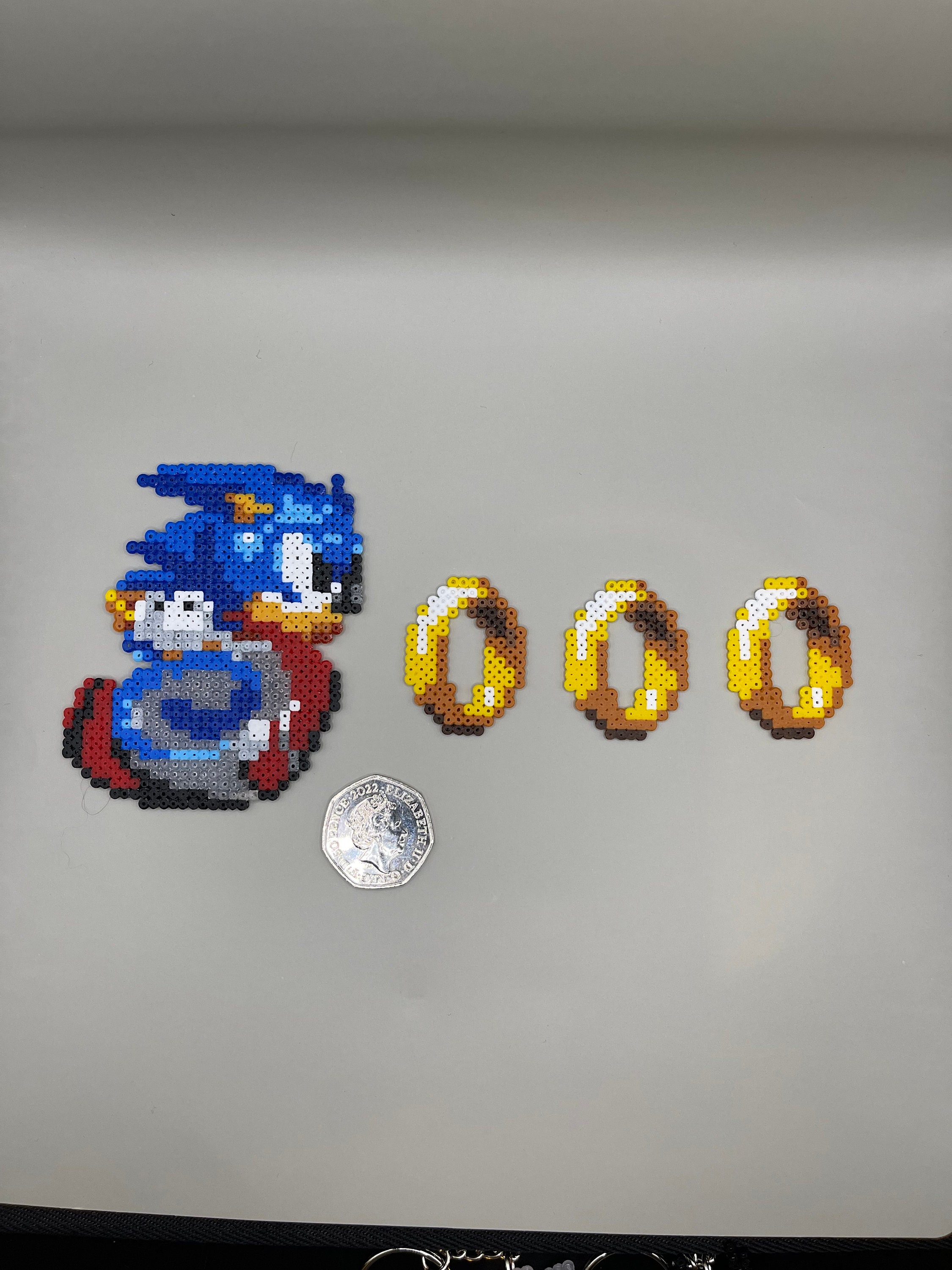 Sonic the Hedgehog & Gold Ring Fridge Magnet/keyring/wall Decoration ...