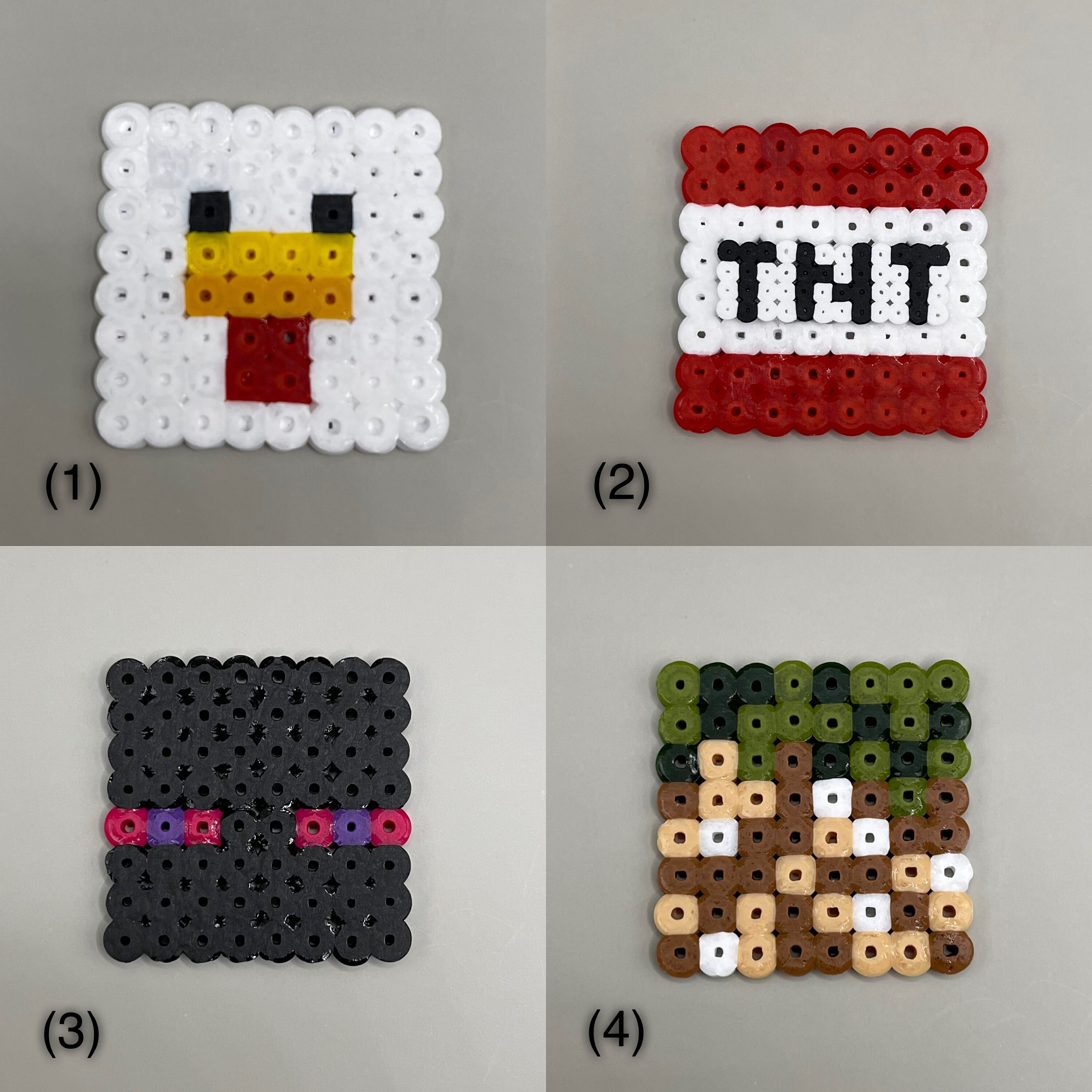 Minecraft Hama/perler Beads Keyrings/magnets/sticker - Etsy