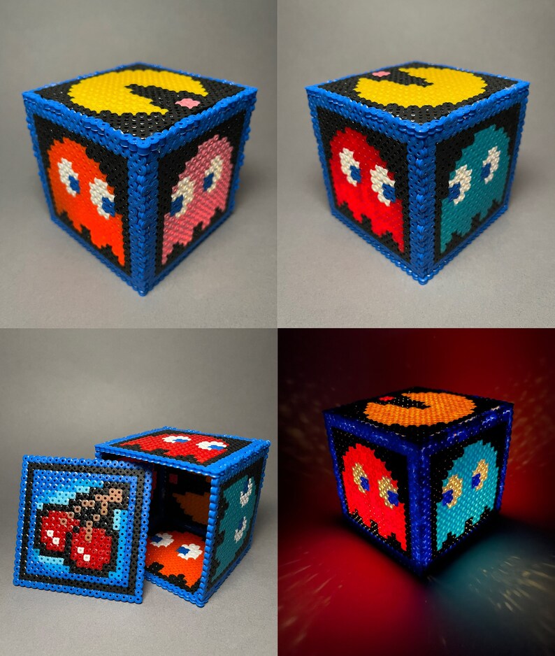 Retro Gaming Themed Box Light Hama/perler Beads - Etsy