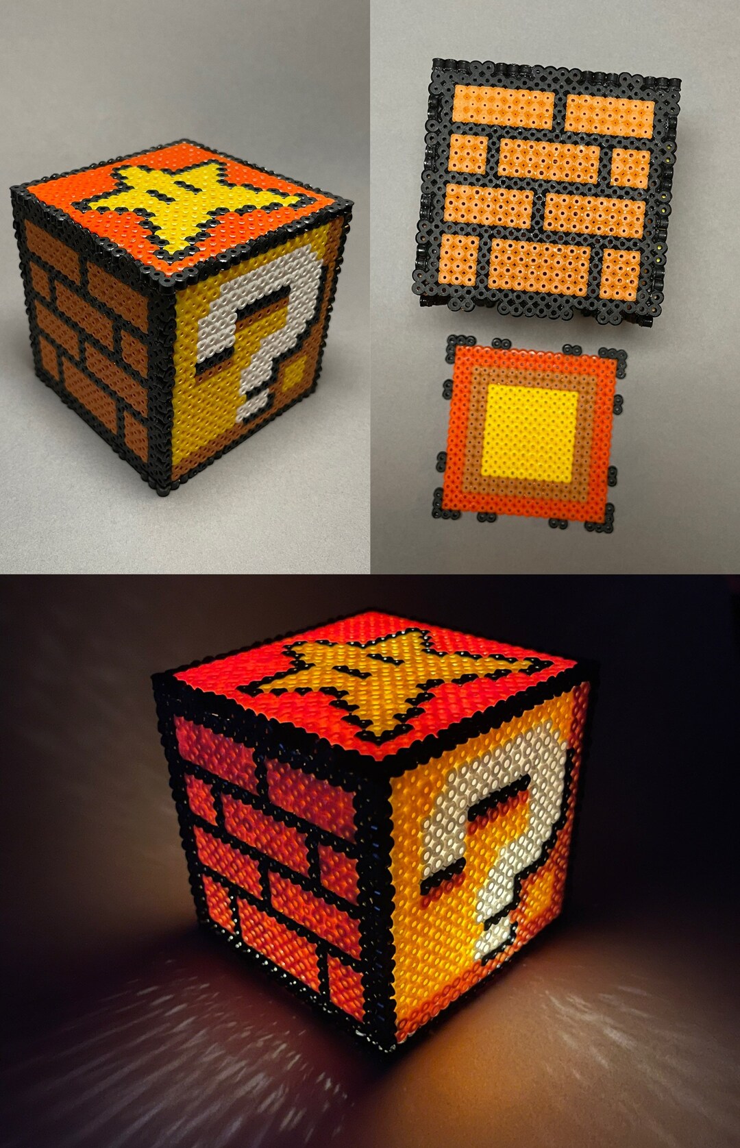 Retro Gaming Themed Box Light Hama/perler Beads - Etsy