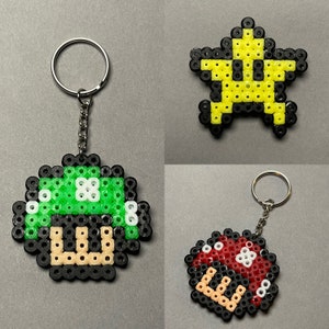 Super Mario Themed Perler/hama Bead Keyring/fridge Magnet - Etsy