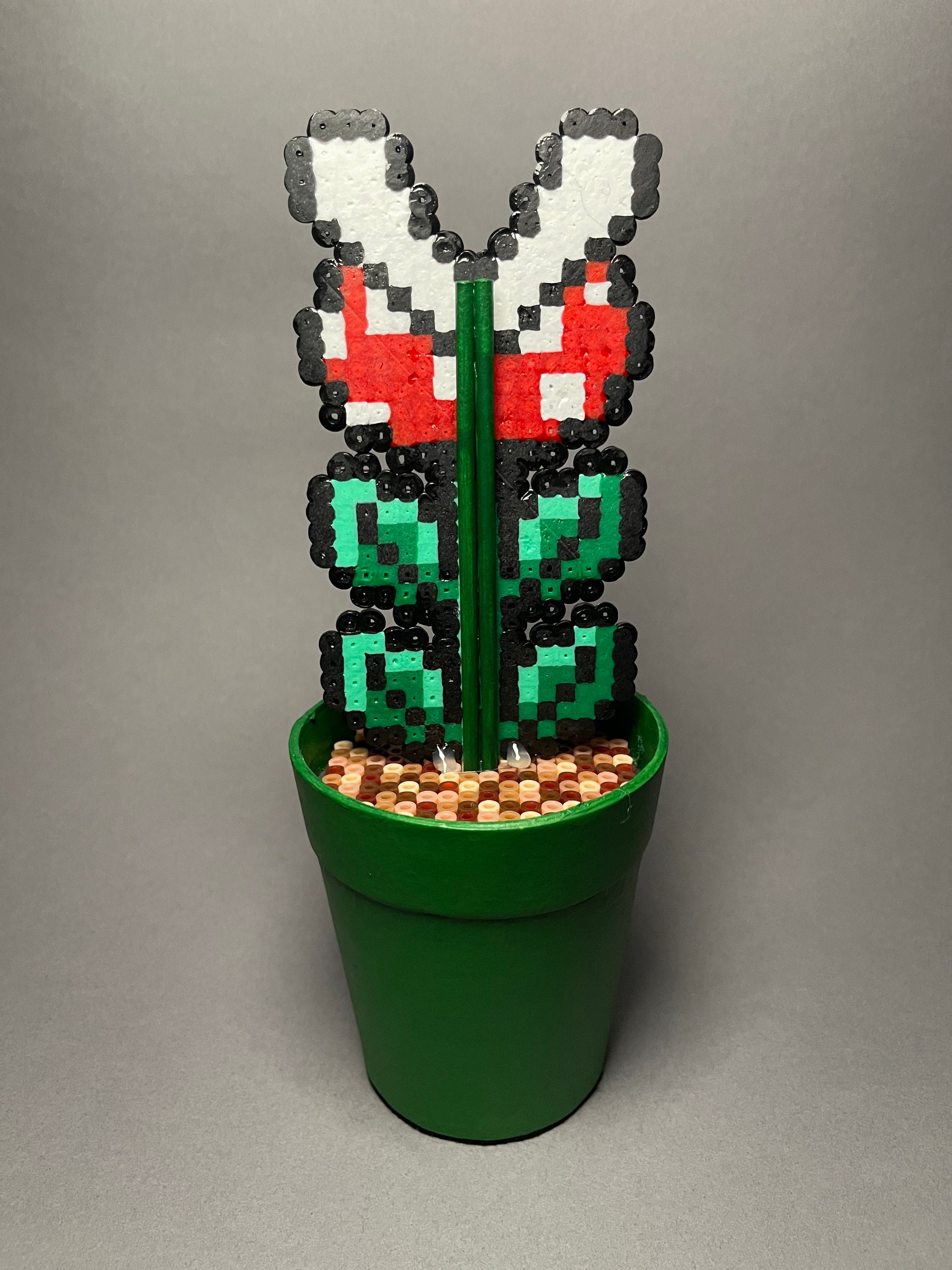Mario Piranha Plant Made With Hama/perler Beads Model - Etsy