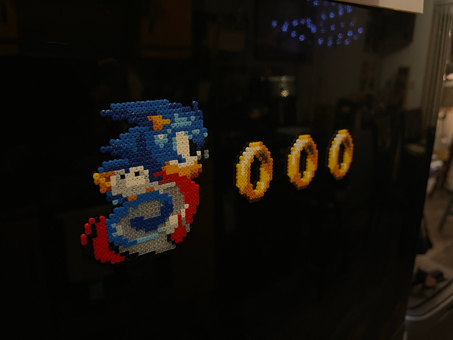 Sonic the Hedgehog & Gold Ring Fridge Magnet/keyring/wall - Etsy